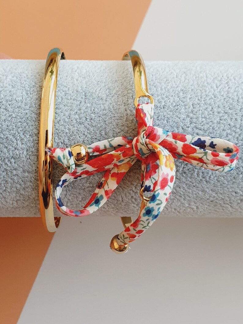 Gold Cuff Liberty Bracelet Floral Ribbon Bracelet Liberty of | Etsy