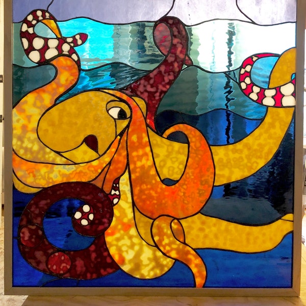 Octopus Stained Glass Patterns - Etsy