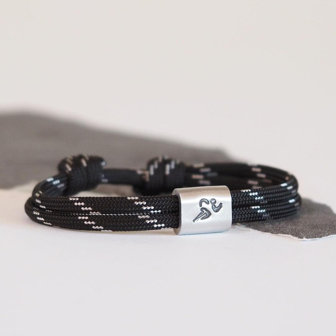 Runner Bracelet Made of Sailing Rope, Customizable, Hand Stamped ...