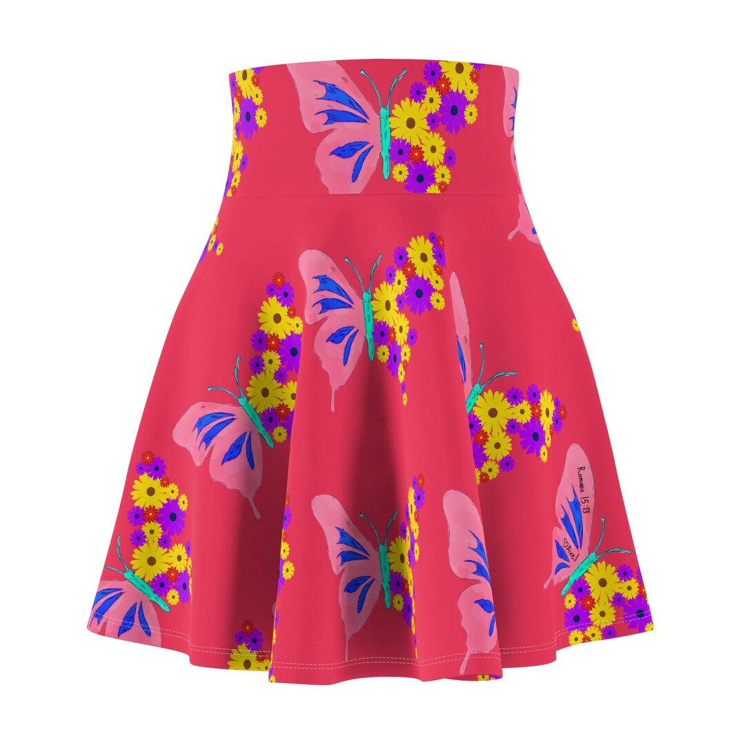 Butterfly, Women's Skater Skirt, Butterfly Skirt, Bugs Design, Skater ...