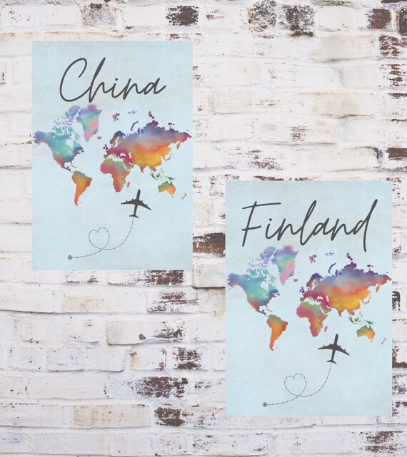 World Map Table Numbers - Etsy