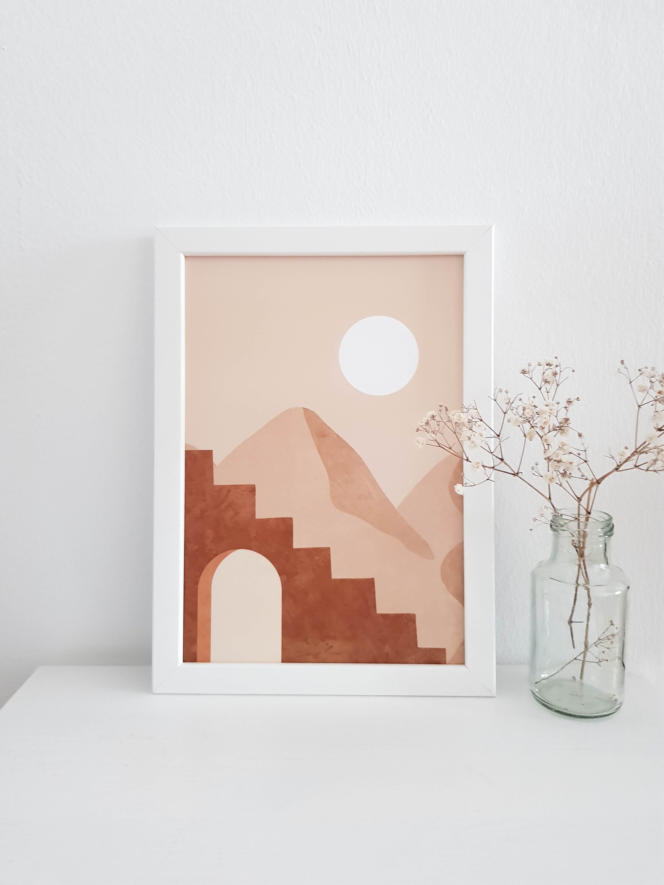 Art Print: Boho Desert A4 Print Poster Abstract Picture - Etsy Hong Kong