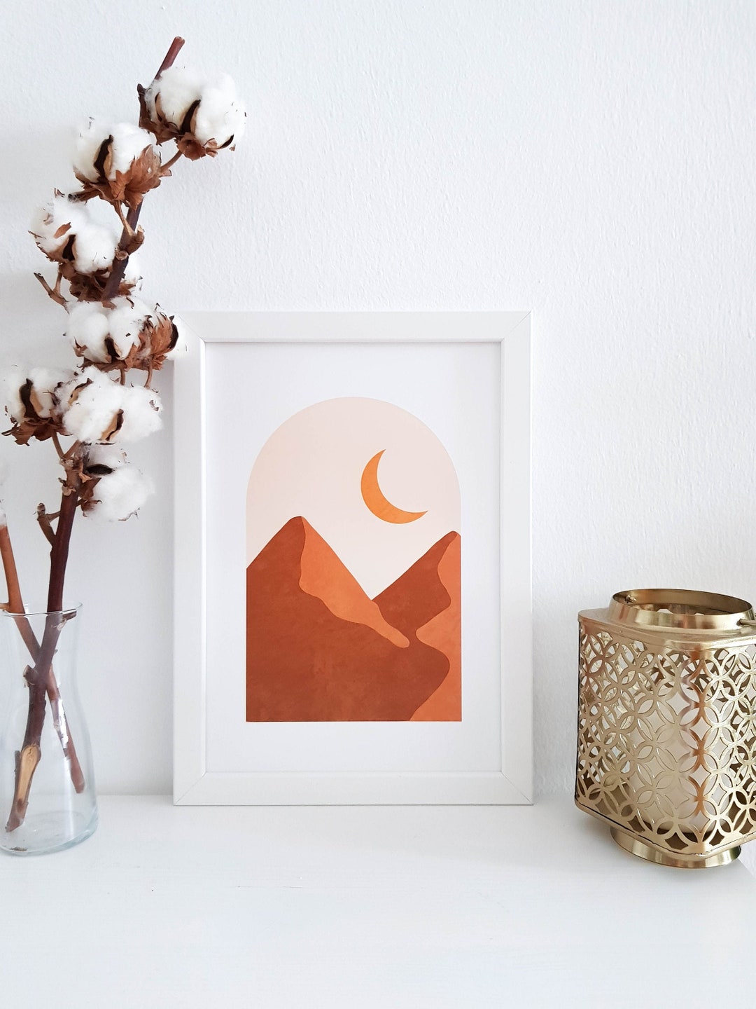 Art Print: Boho Desert Landscape A4 Print / Poster Desert / Natural ...