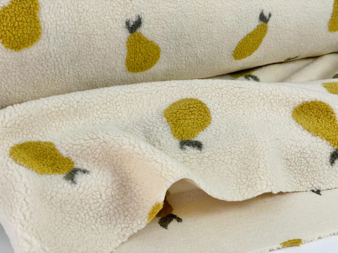 Fabrics Teddy Patterned Pear / Premium Quality - Etsy