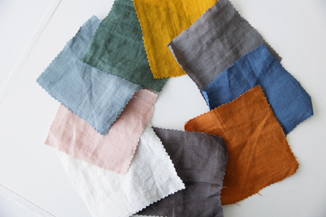 Linen Fabric Swatches Linen Color Palette Natural Linen - Etsy