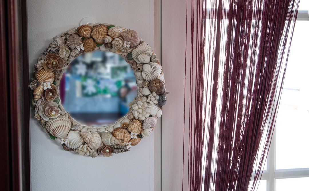 Framed Mirror Decorated With Shells. - Etsy