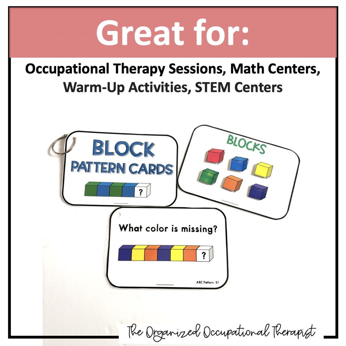 Block Pattern Activity Cards | Snap Cube Pattern Cards | Linking Cubes ...