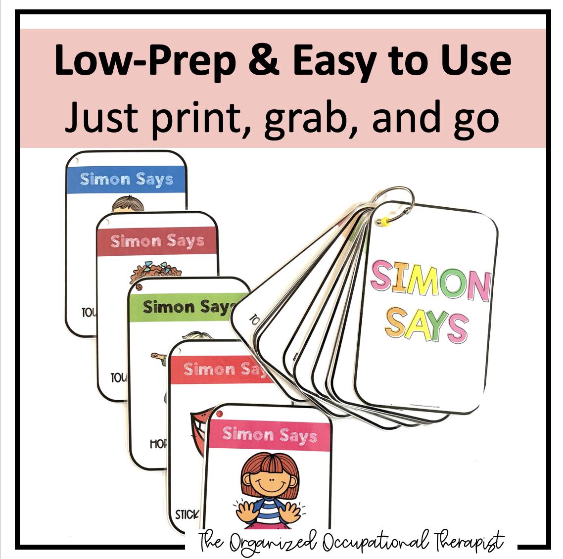 Simon Says Brain Break Activity | Movement Break Activity Cards | Gross & Fine Motor Skills ...