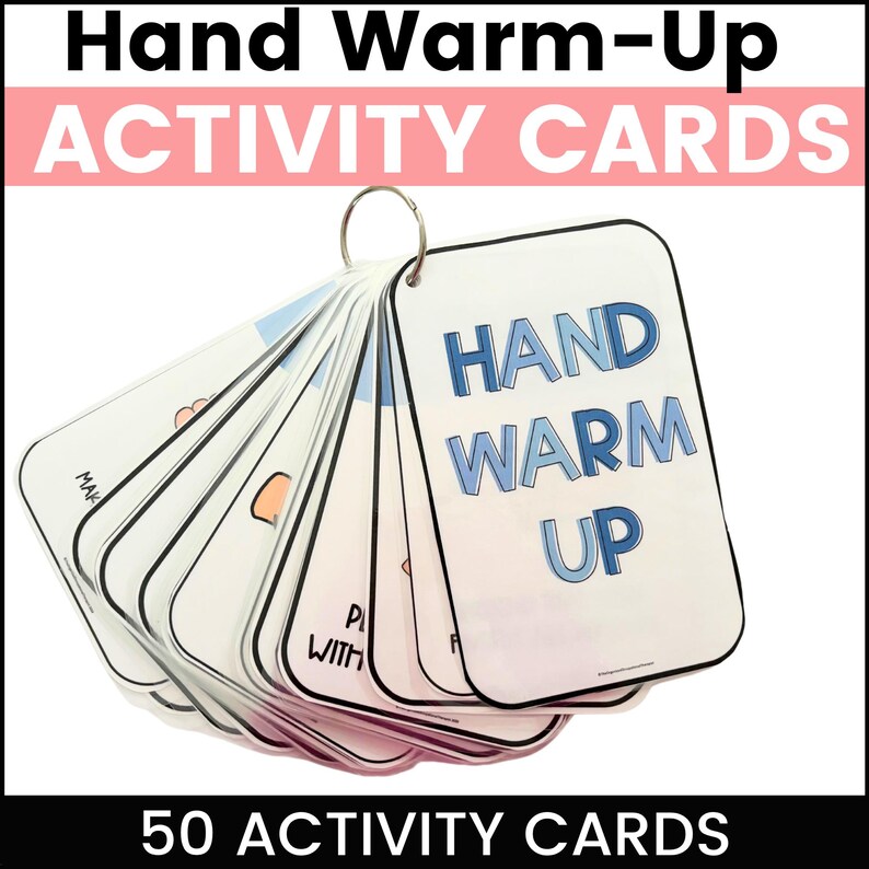 Hand Warm-up Exercise Cards | Fine Motor Skills (digital Download) - Etsy