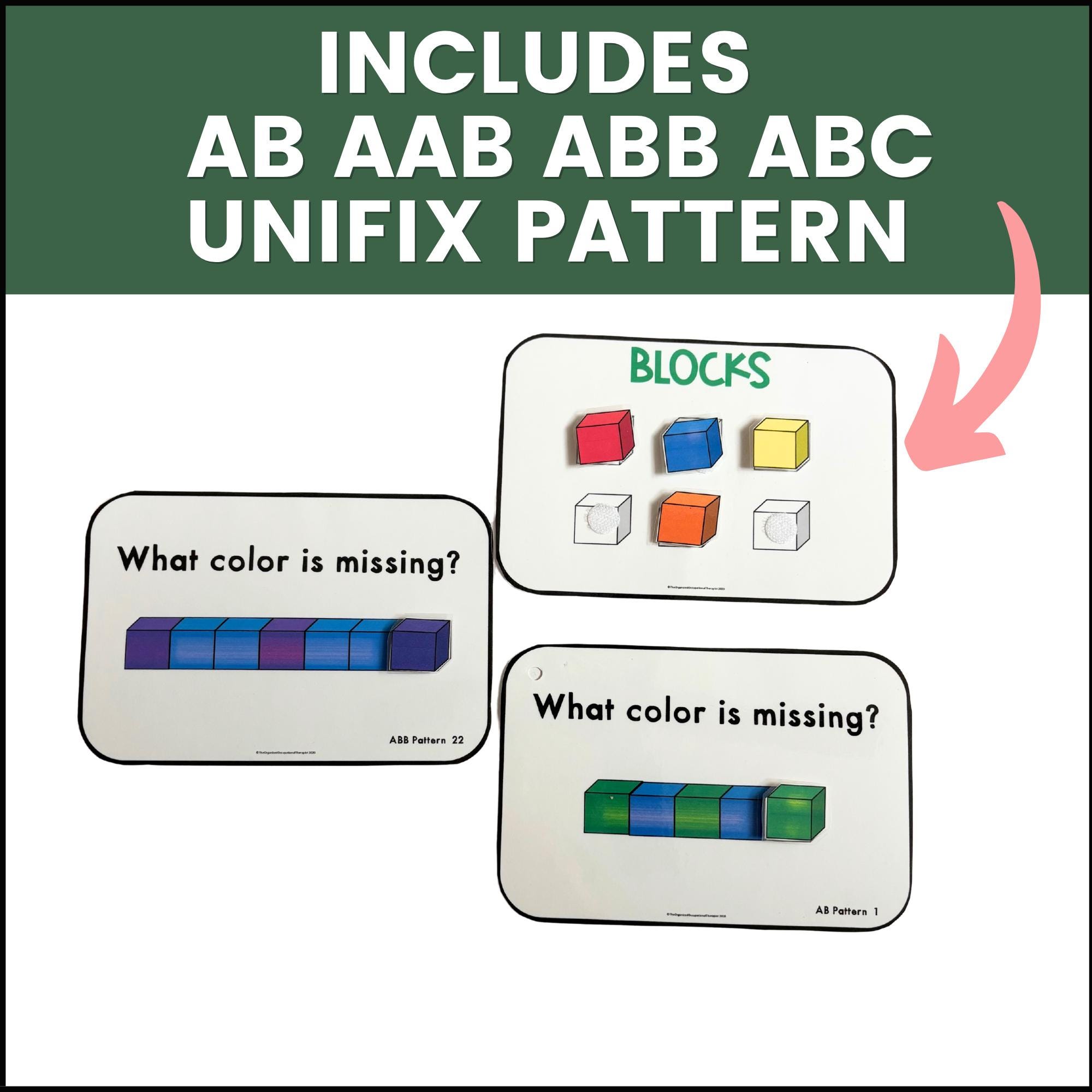 Block Pattern Activity Cards | Snap Cube Pattern Cards | Linking Cubes ...