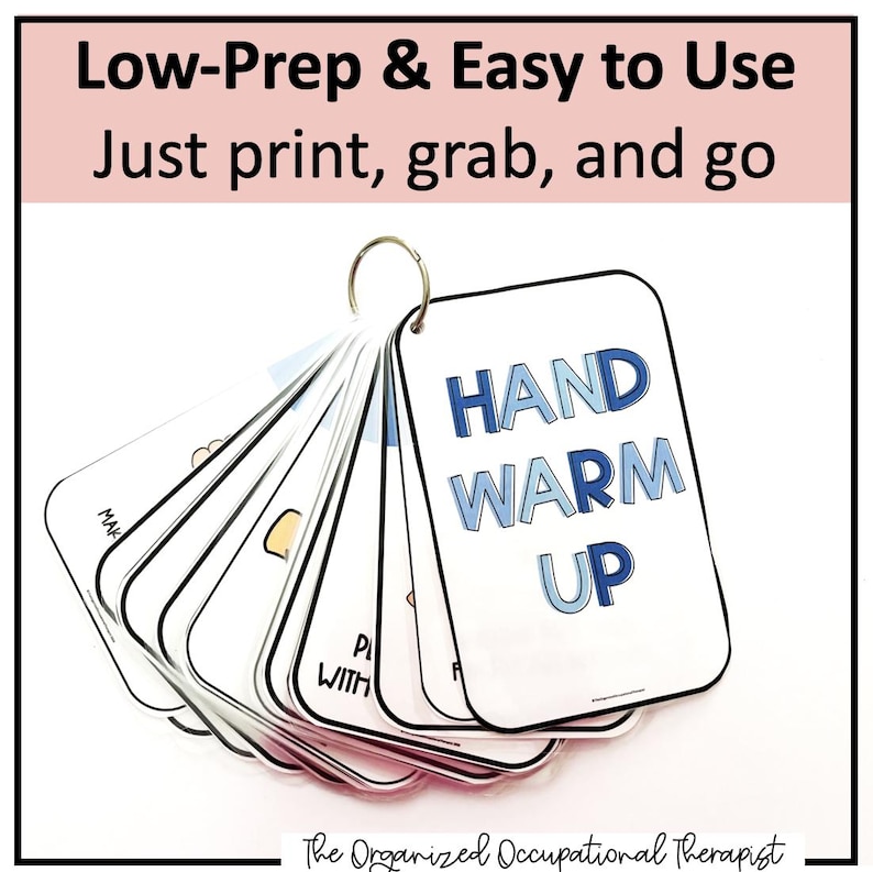 Hand Warm-up Exercise Cards | Fine Motor Skills (digital Download) - Etsy