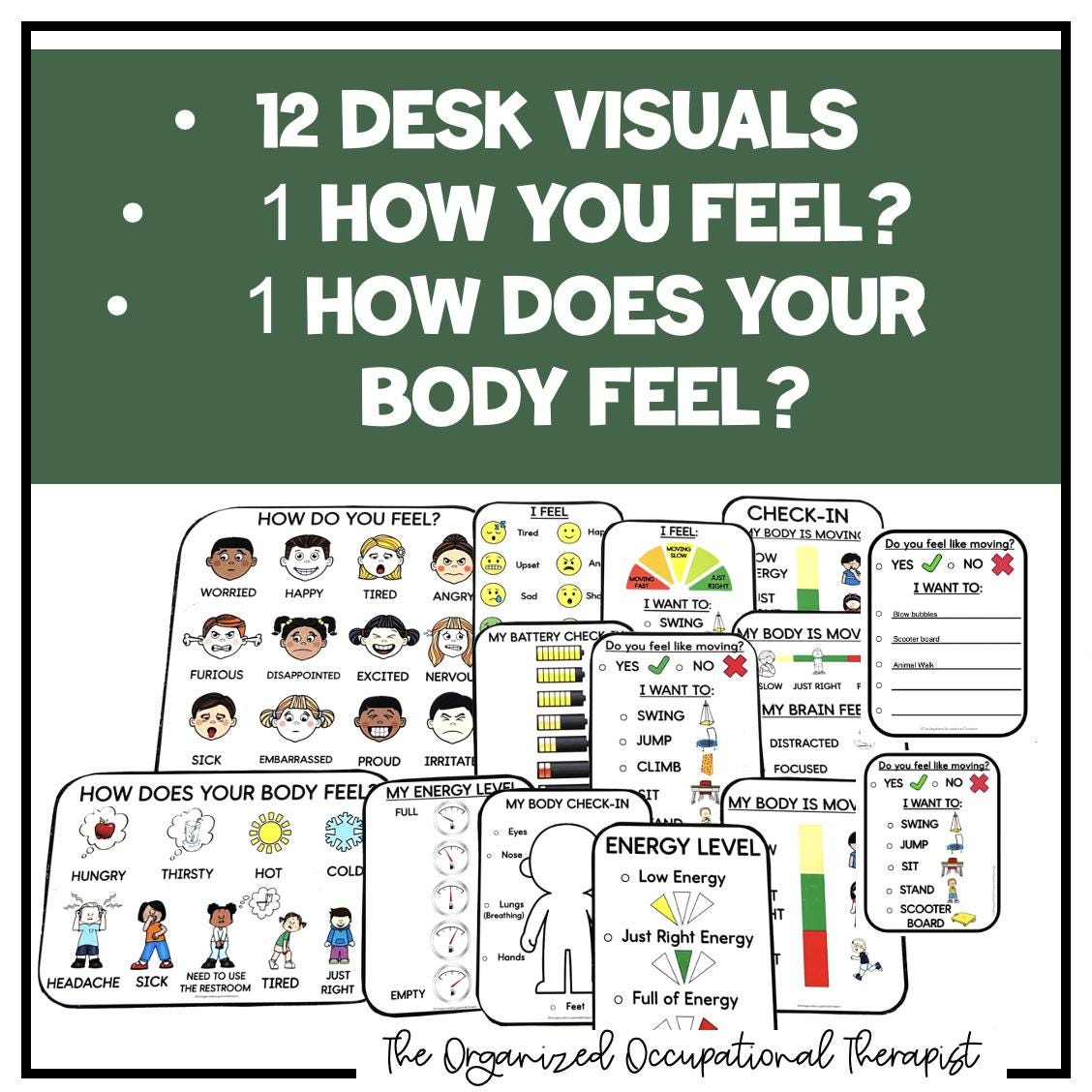 Emotional Regulation Visuals for Kids | Self-regulation Check-in ...