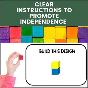 Block Building Cards | 3D Cube Block Pattern Center Cards | Kids ...