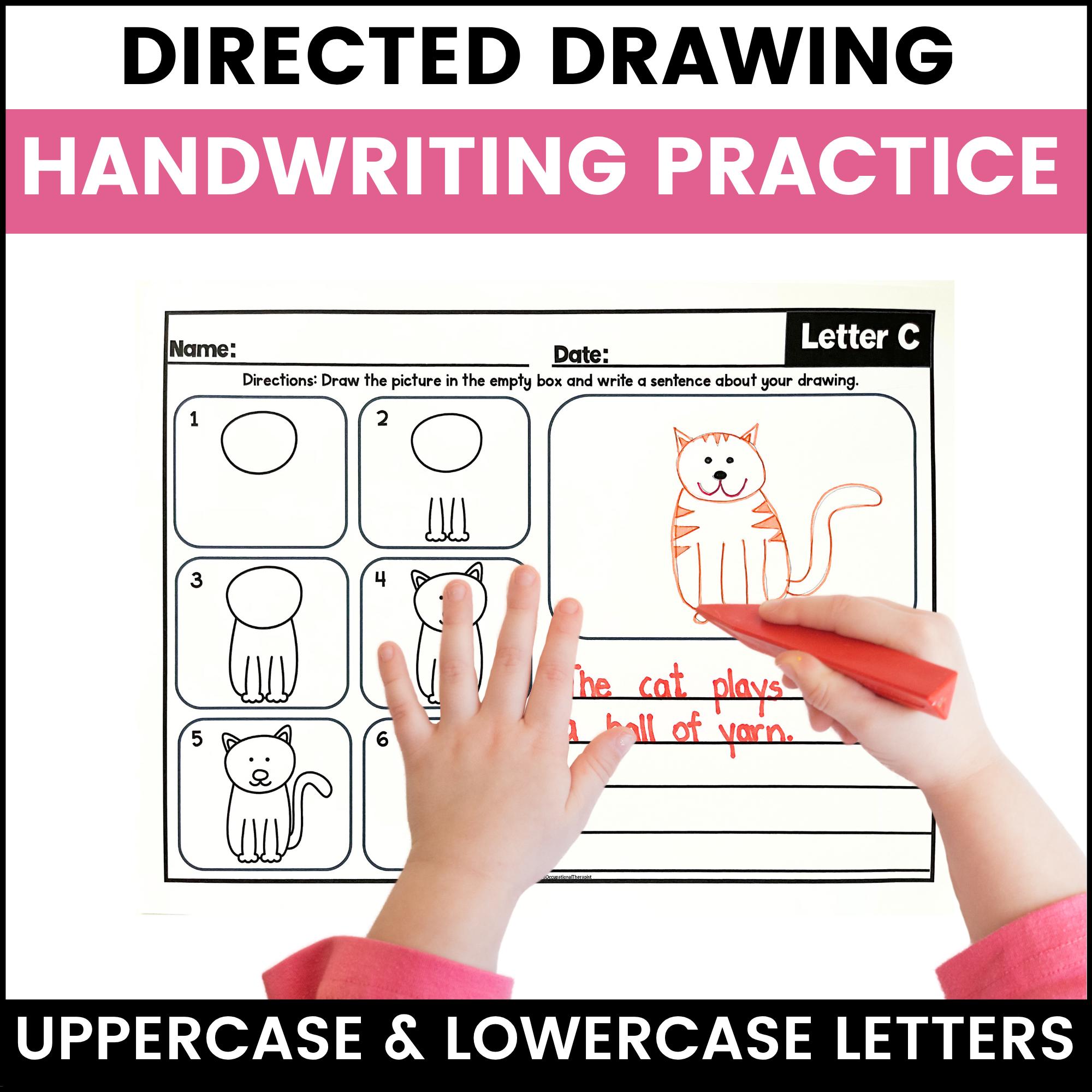 Kindergarten Alphabet Directed Drawing | Handwriting & Letter Formation ...