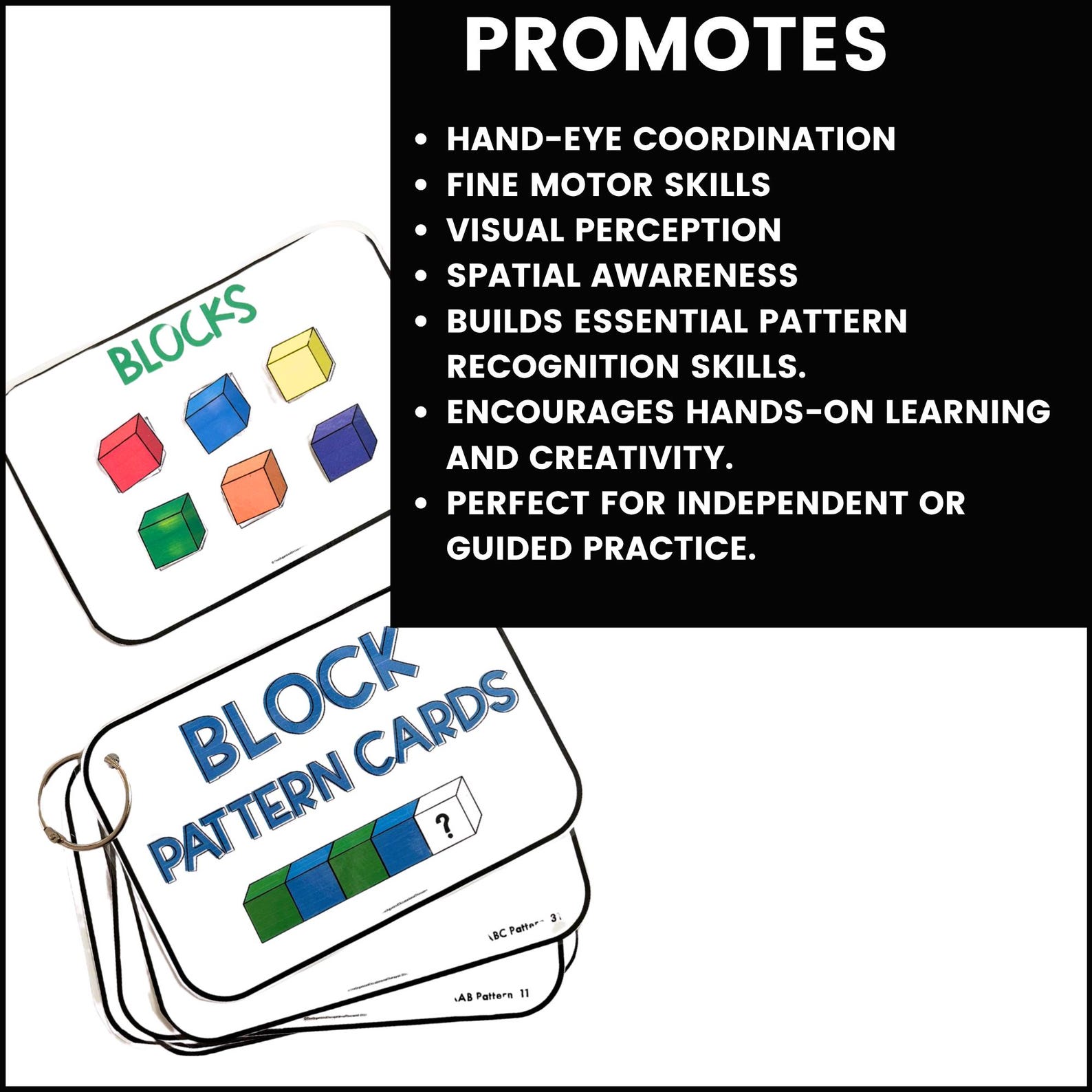 Block Pattern Activity Cards | Snap Cube Pattern Cards | Linking Cubes ...