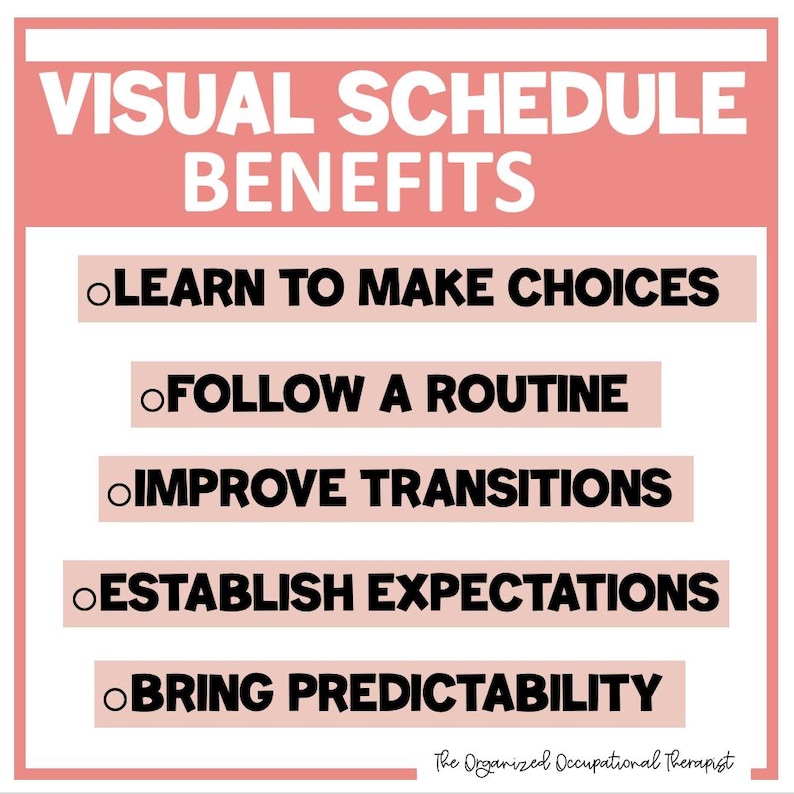 Visual Schedule Cards Bundle | Sensory Tools, Visual Schedule and Daily ...
