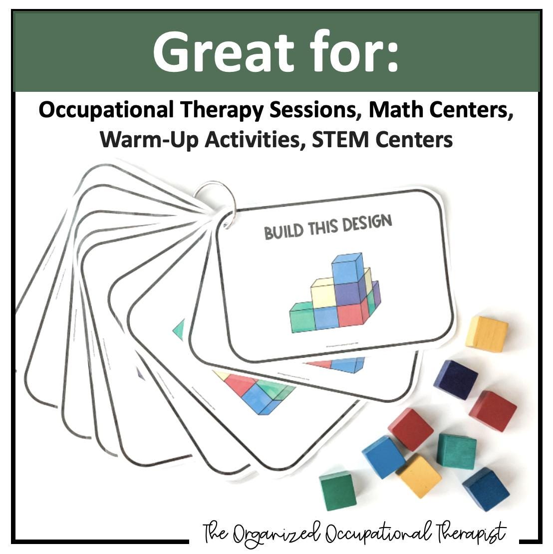 3D Block Building Cards | Fine Motor Skills Activity (PDF Pattern) - Etsy