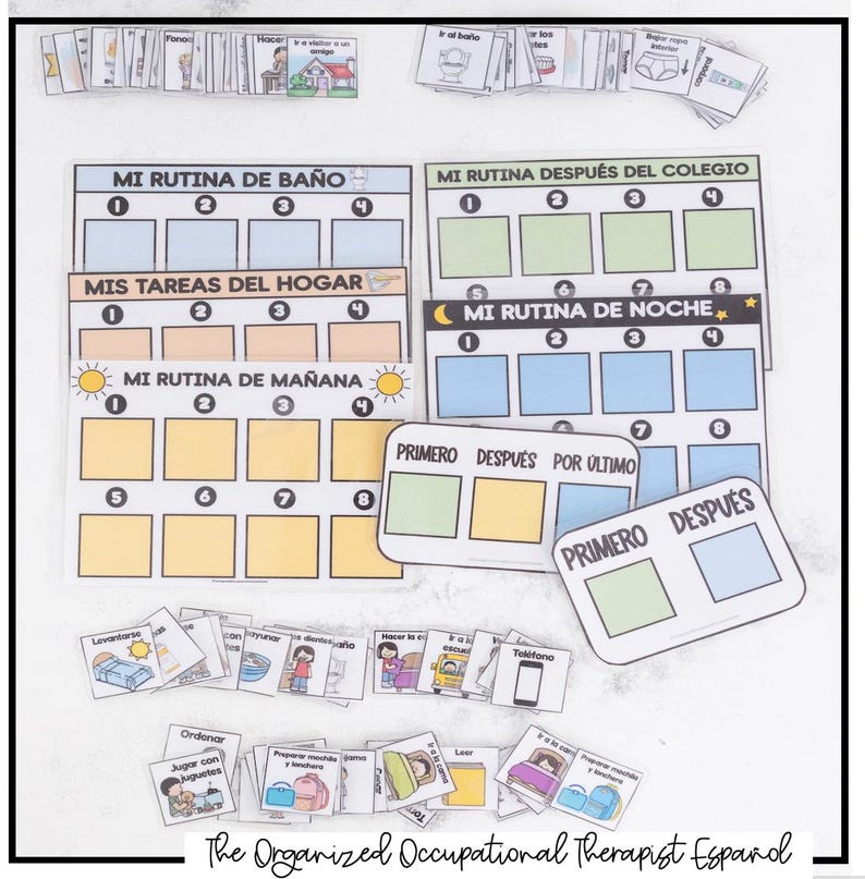 Tarjetas De Rutina Diaria | Routina Para Niños | Spanish Daily Routine ...