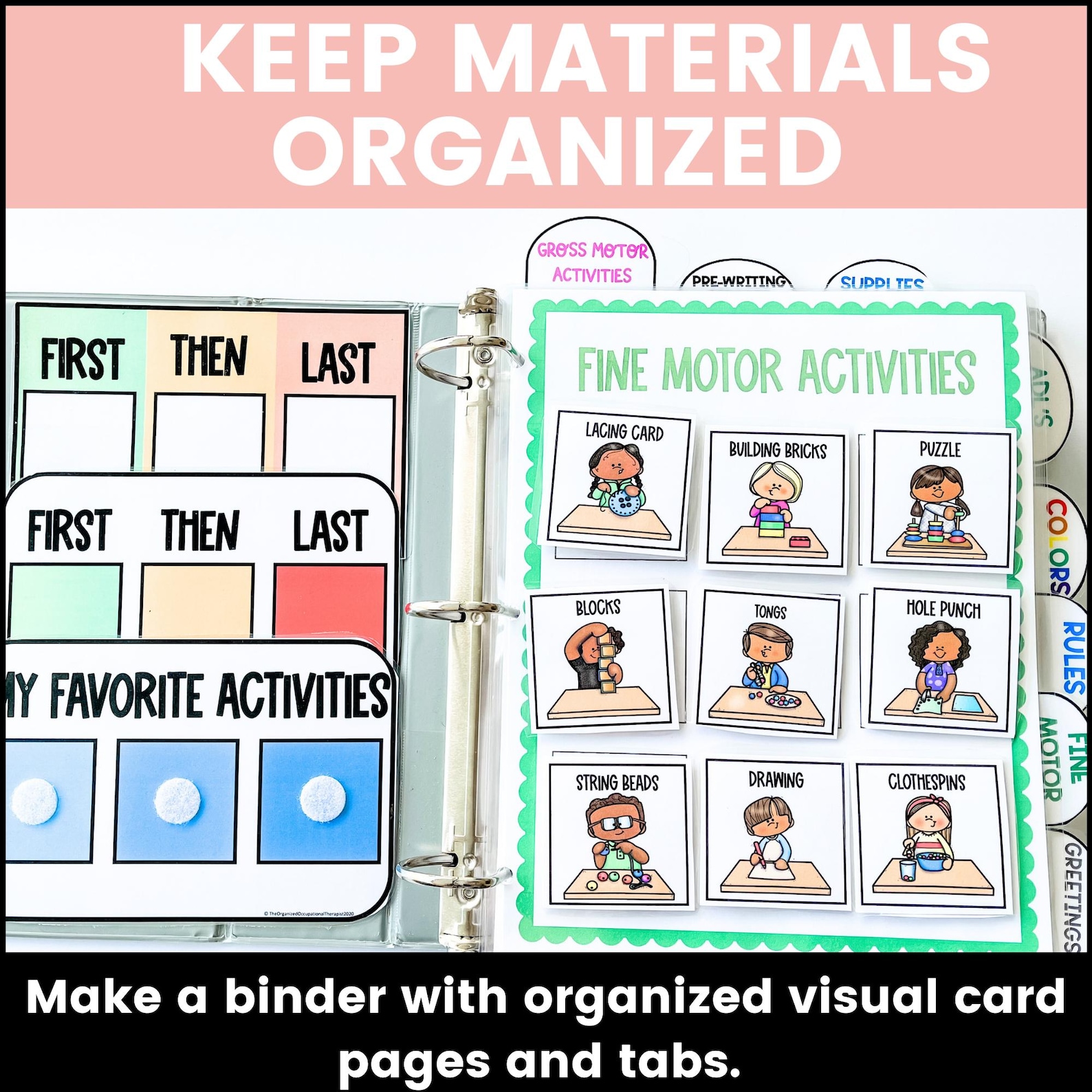 Visual Schedule Cards Bundle for Kids Pediatric Occupational Therapy ...