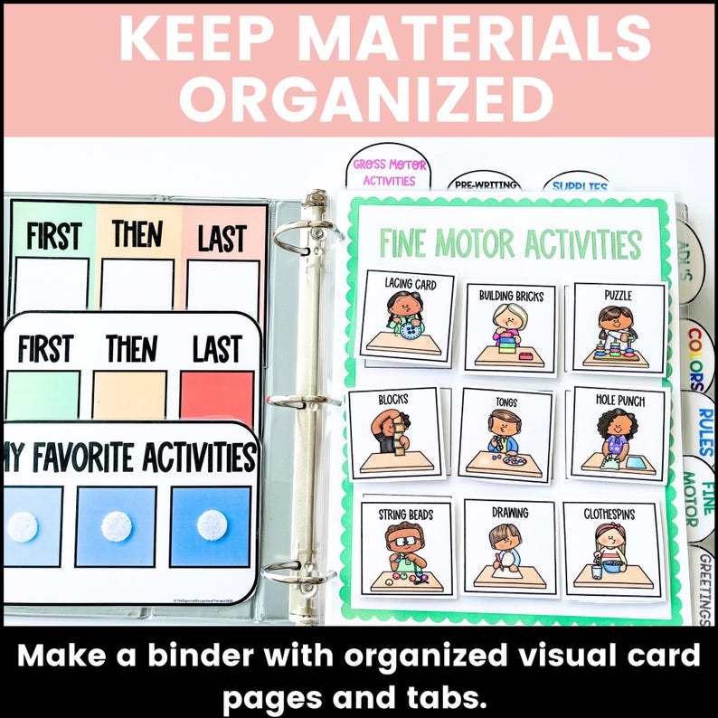 Visual Schedule Cards Bundle for Kids Pediatric Occupational Therapy ...