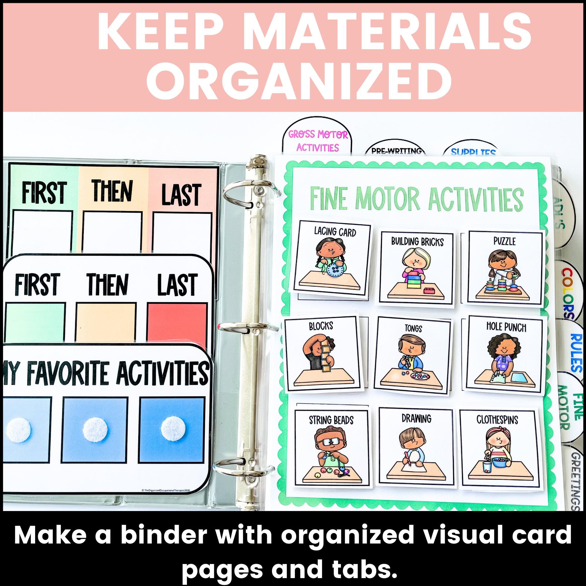 Visual Schedule Cards Bundle for Kids Pediatric Occupational Therapy ...
