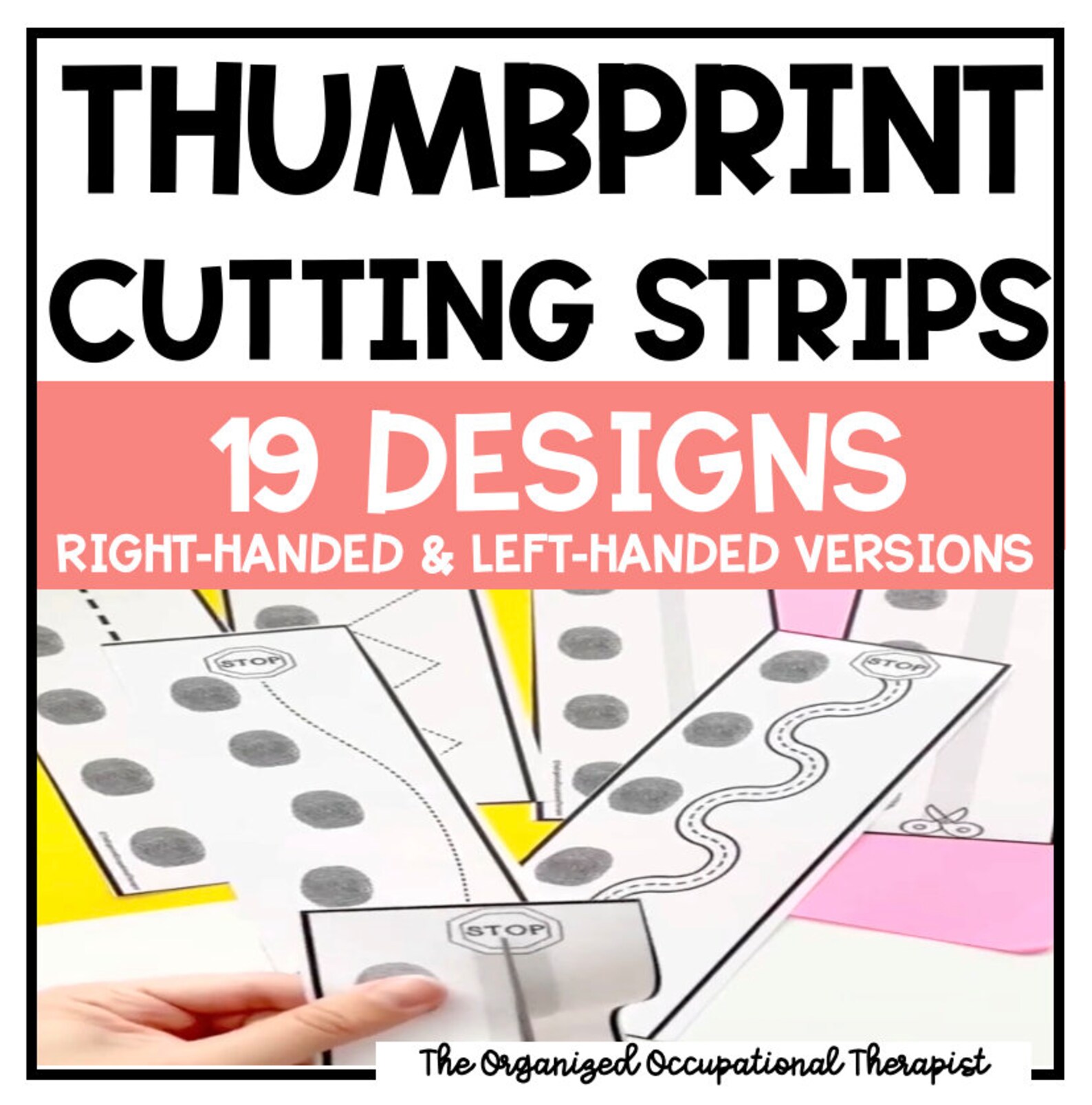 Printable Cutting Sheets | Thumbprint Cutting Strips | Cutting Practice ...