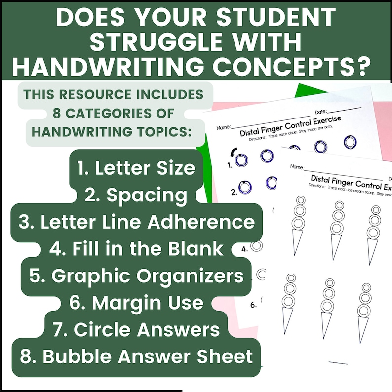 Occupational Therapy Handwriting Practice Worksheets - Etsy