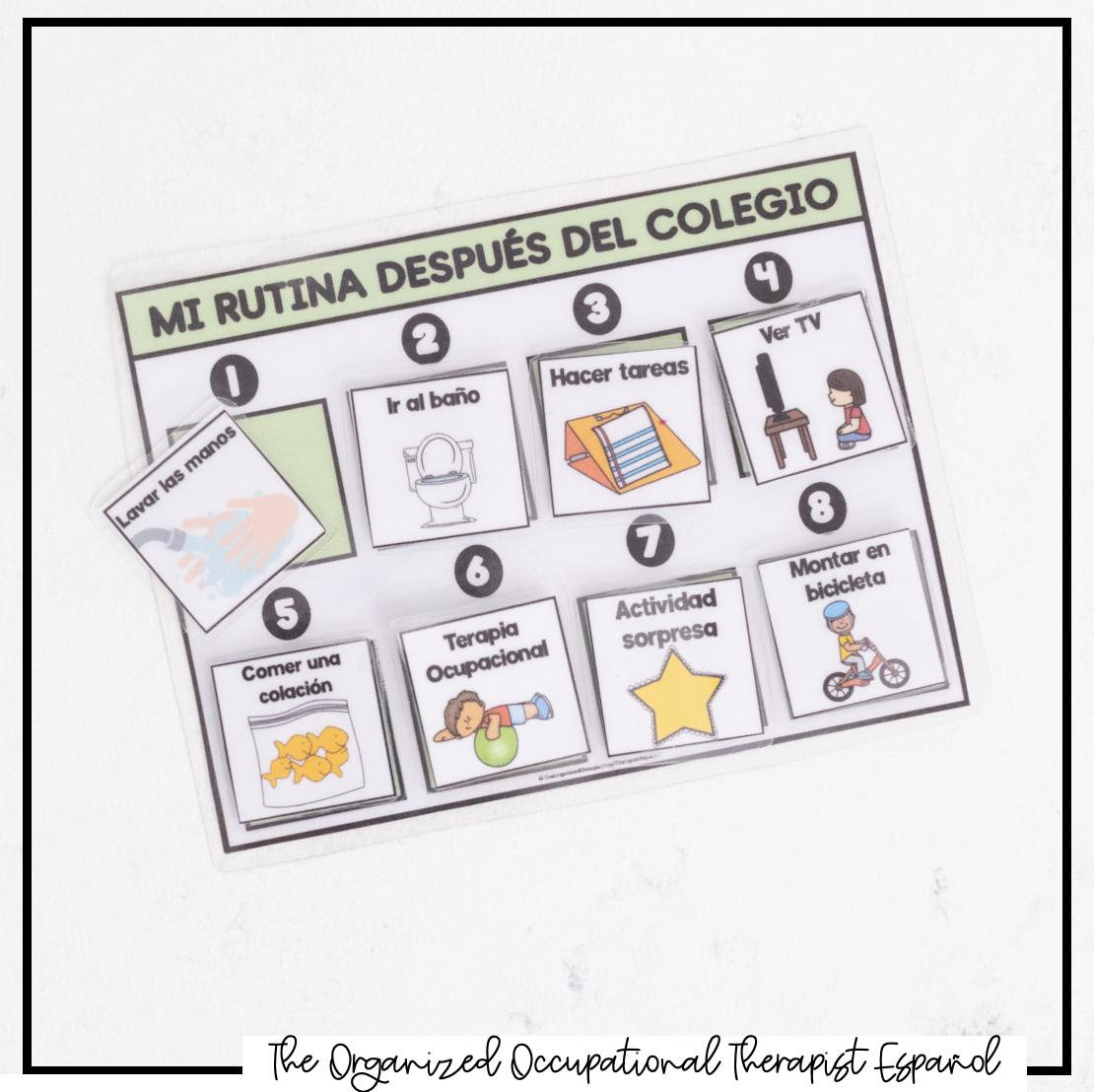 Tarjetas De Rutina Diaria | Routina Para Niños | Spanish Daily Routine ...