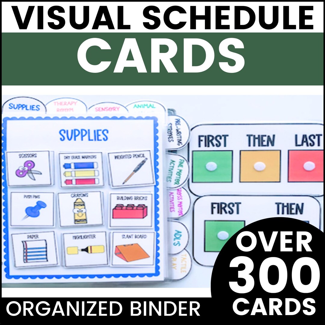 Visual Schedule Cards Bundle for Kids Pediatric Occupational Therapy ...