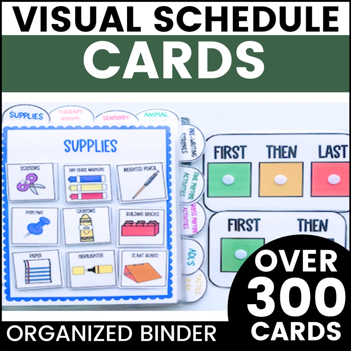 Visual Schedule Cards Bundle for Kids Pediatric Occupational Therapy ...