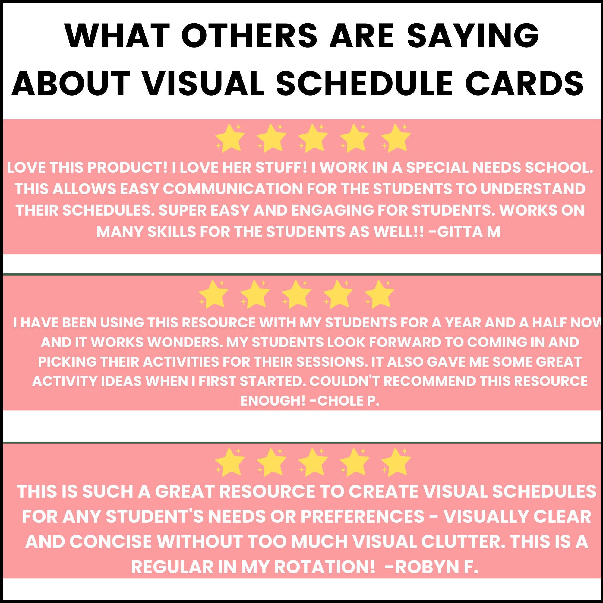 Visual Schedule Cards Bundle for Kids Pediatric Occupational Therapy ...