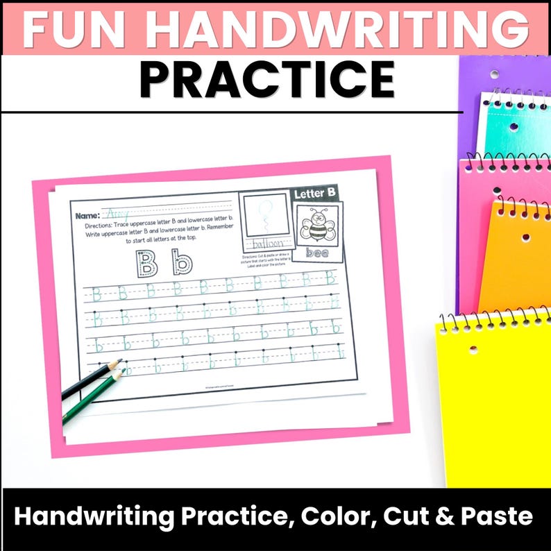 Alphabet Trace Write and Draw Worksheets Handwriting Letter Practice ...