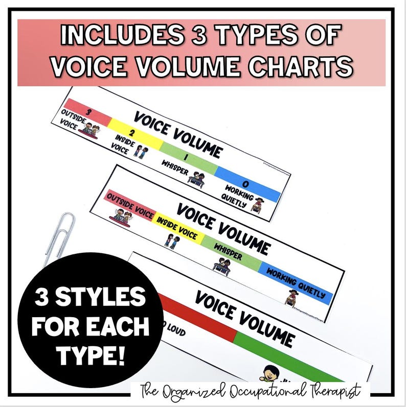 Voice Level Visual Chart & Poster Voice Volume Visual Cue | Behavior ...