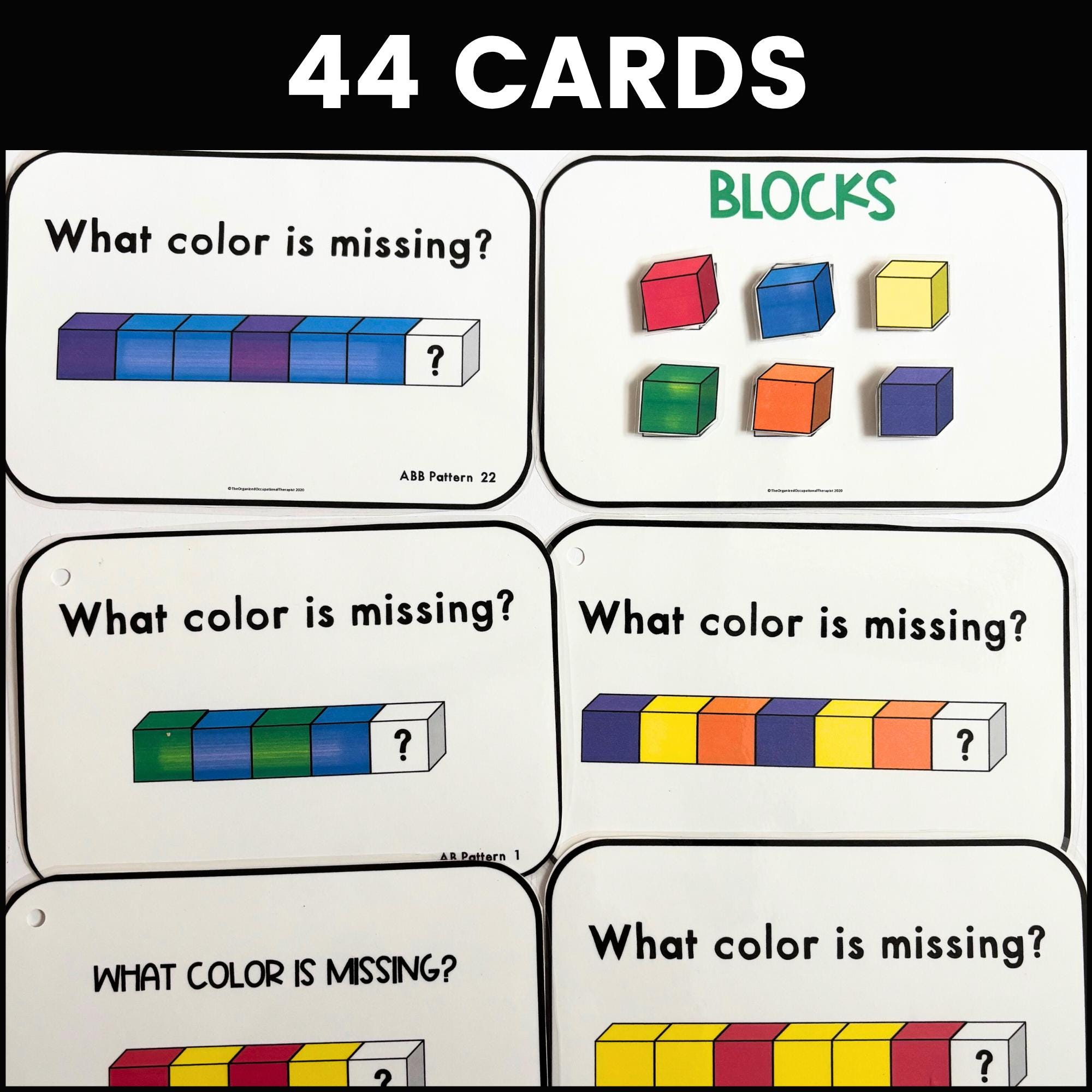 Block Pattern Activity Cards | Snap Cube Pattern Cards | Linking Cubes ...
