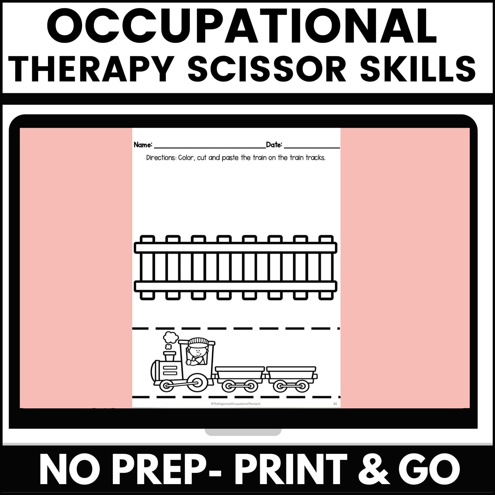 Scissor Skills | Cutting Practice Worksheets | Fine Motor Occupational ...