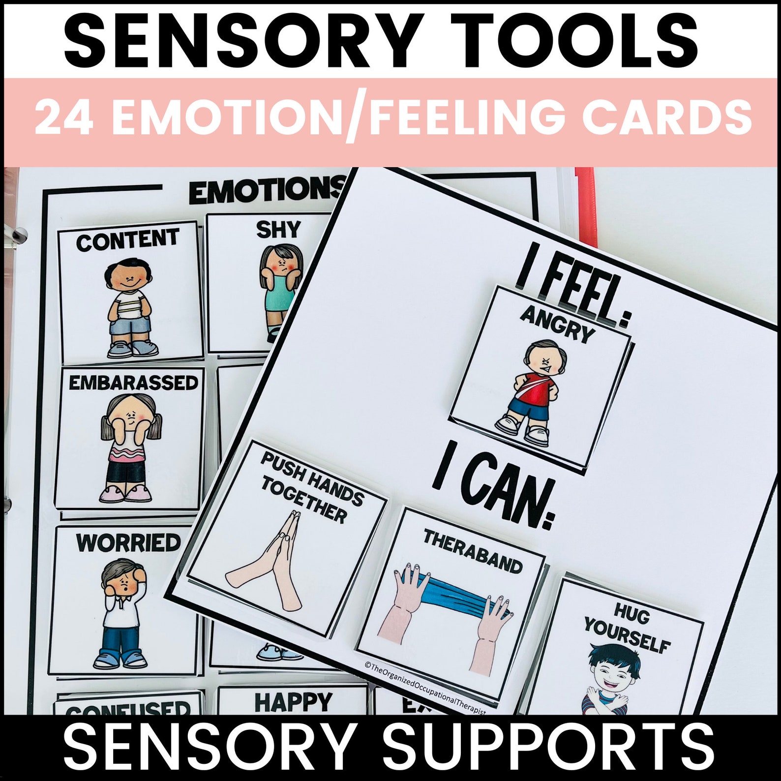 Sensory Tools Visual Cards, Emotions & Calming Activities (digital ...