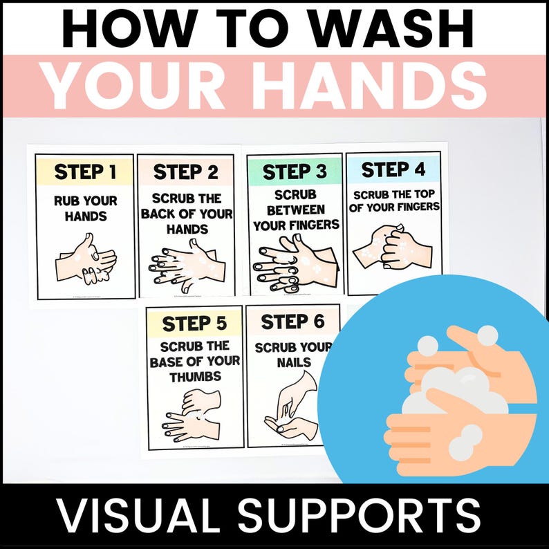Hand Washing Visuals – Kids Hygiene Social Story (digital Download) - Etsy