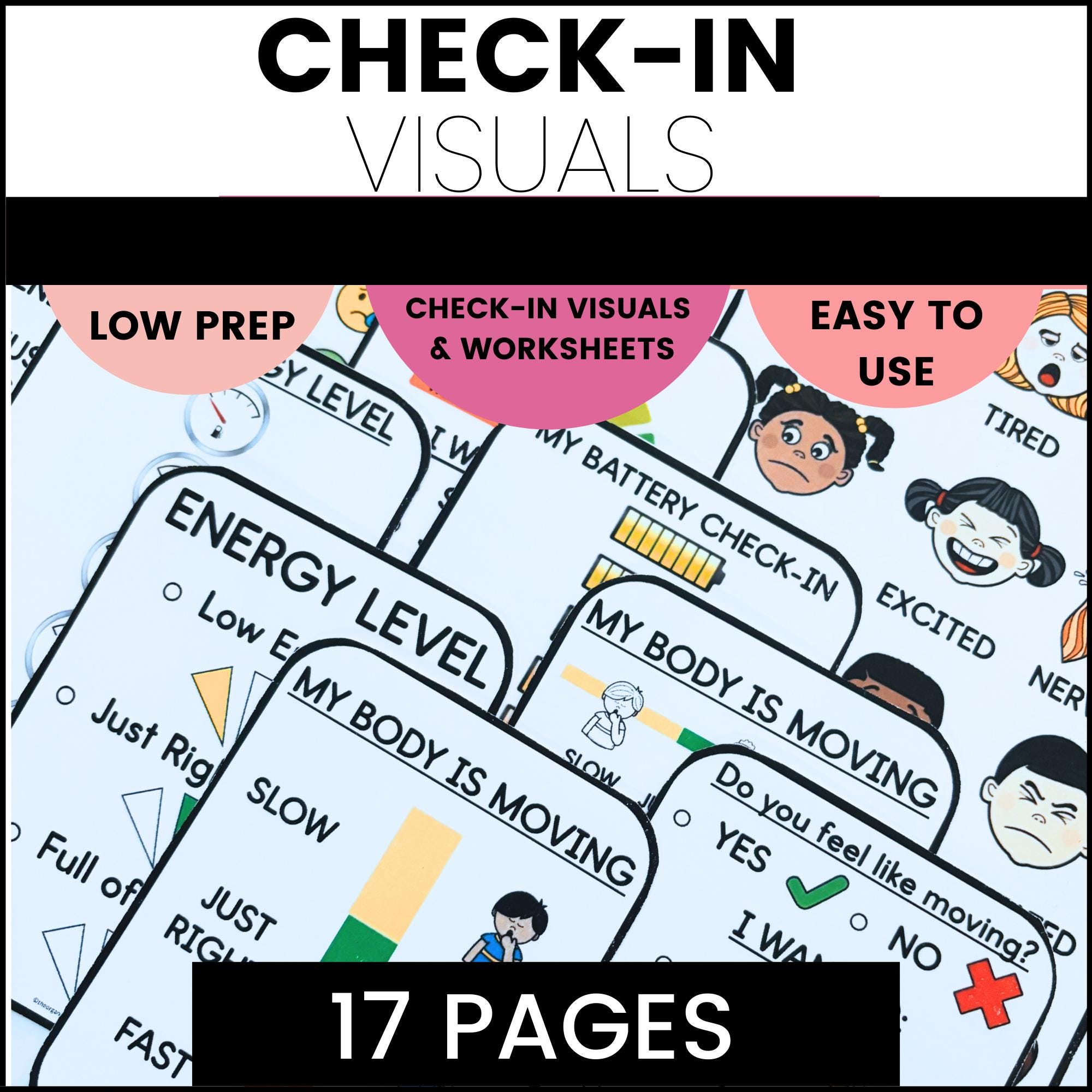 Emotional Regulation Visuals for Kids | Self-regulation Check-in ...
