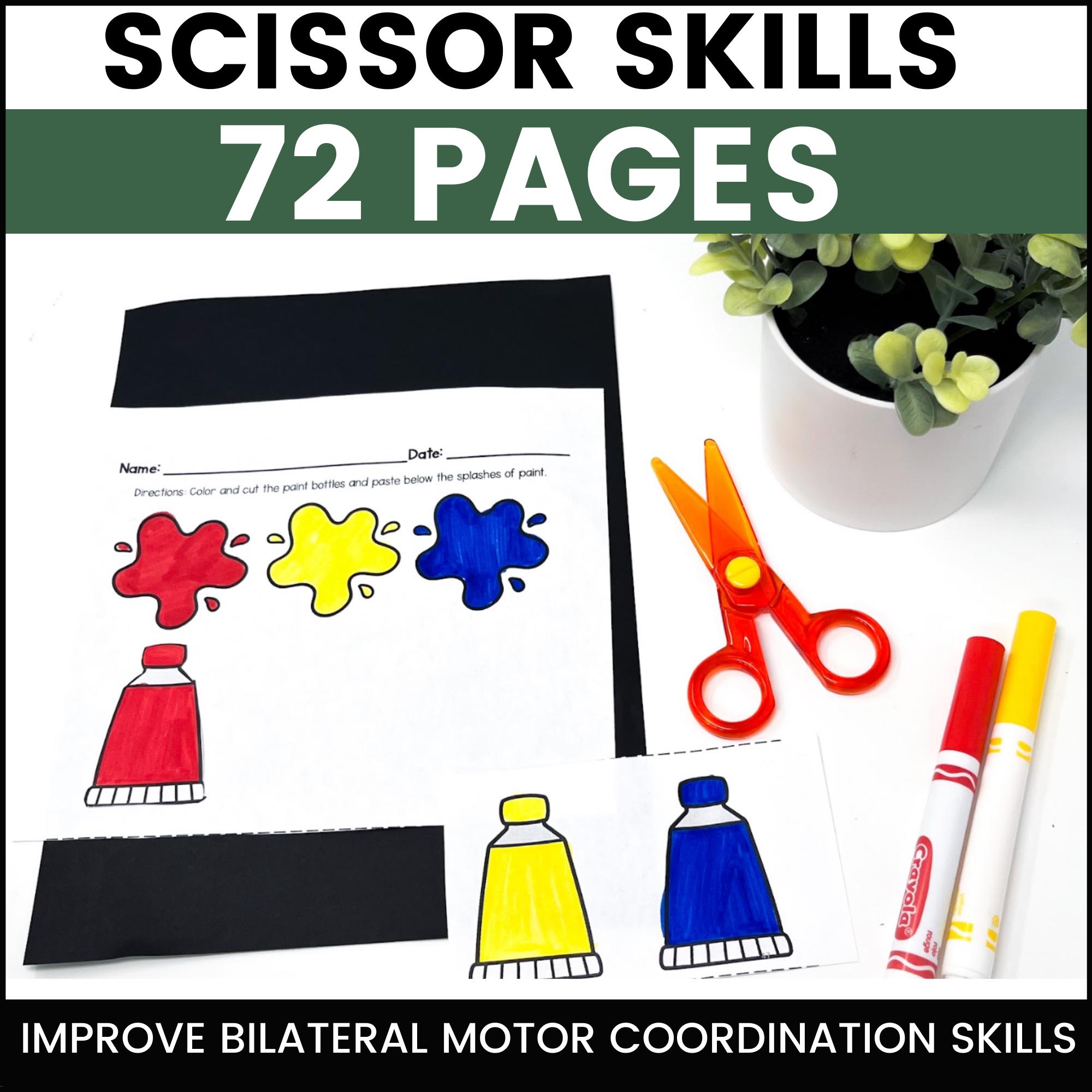 Scissor Skills | Cutting Practice Worksheets | Fine Motor Occupational ...