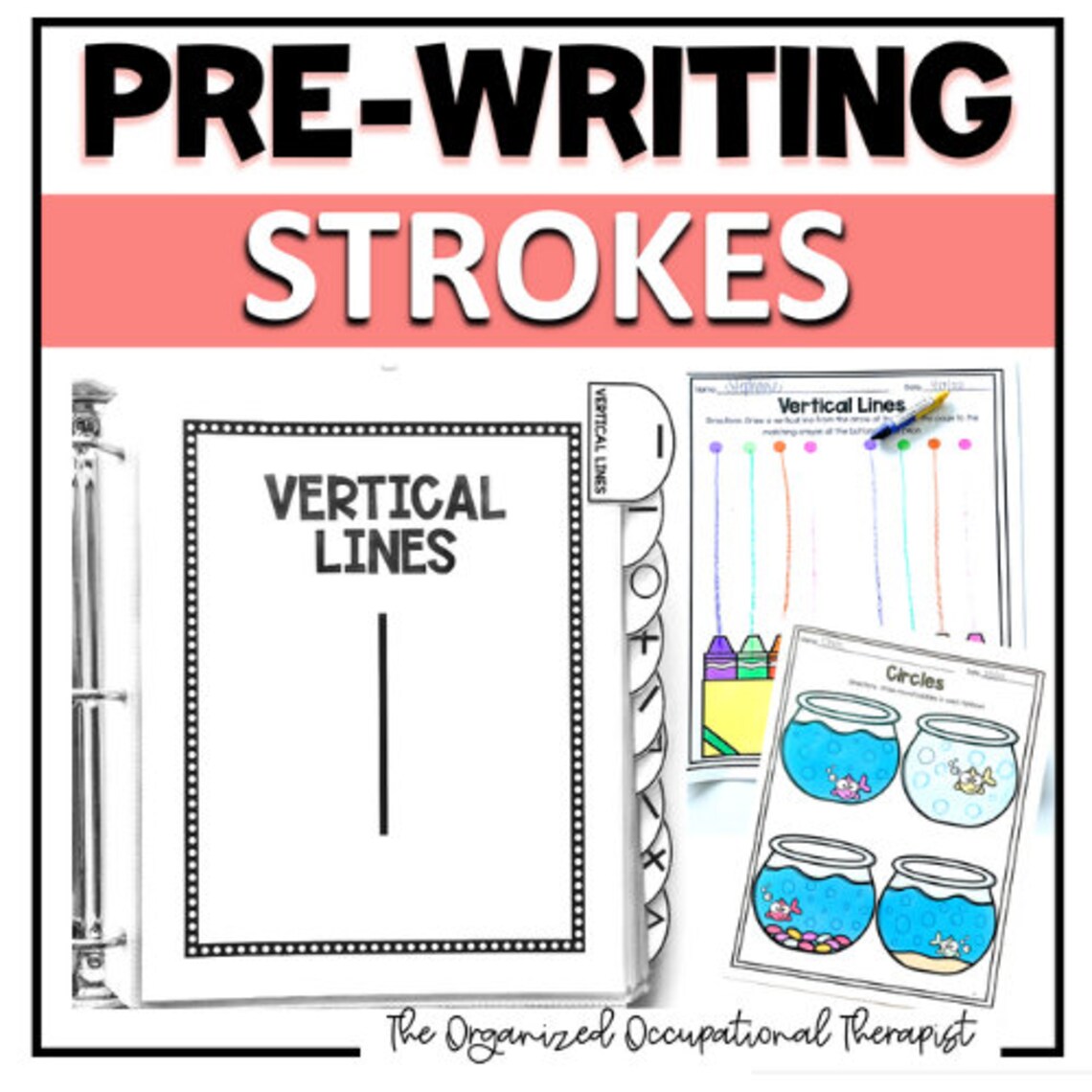 Pre-writing Strokes Practice Pages | Occupational Therapy - Etsy