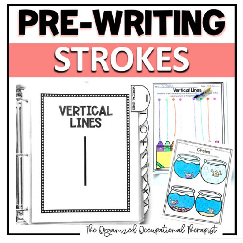 Pre-writing Strokes Practice Pages | Occupational Therapy - Etsy