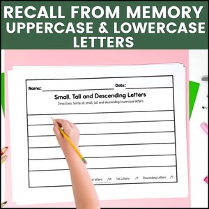 Alphabet Writing Assessment | Occupational Therapy Letter Memory Data ...