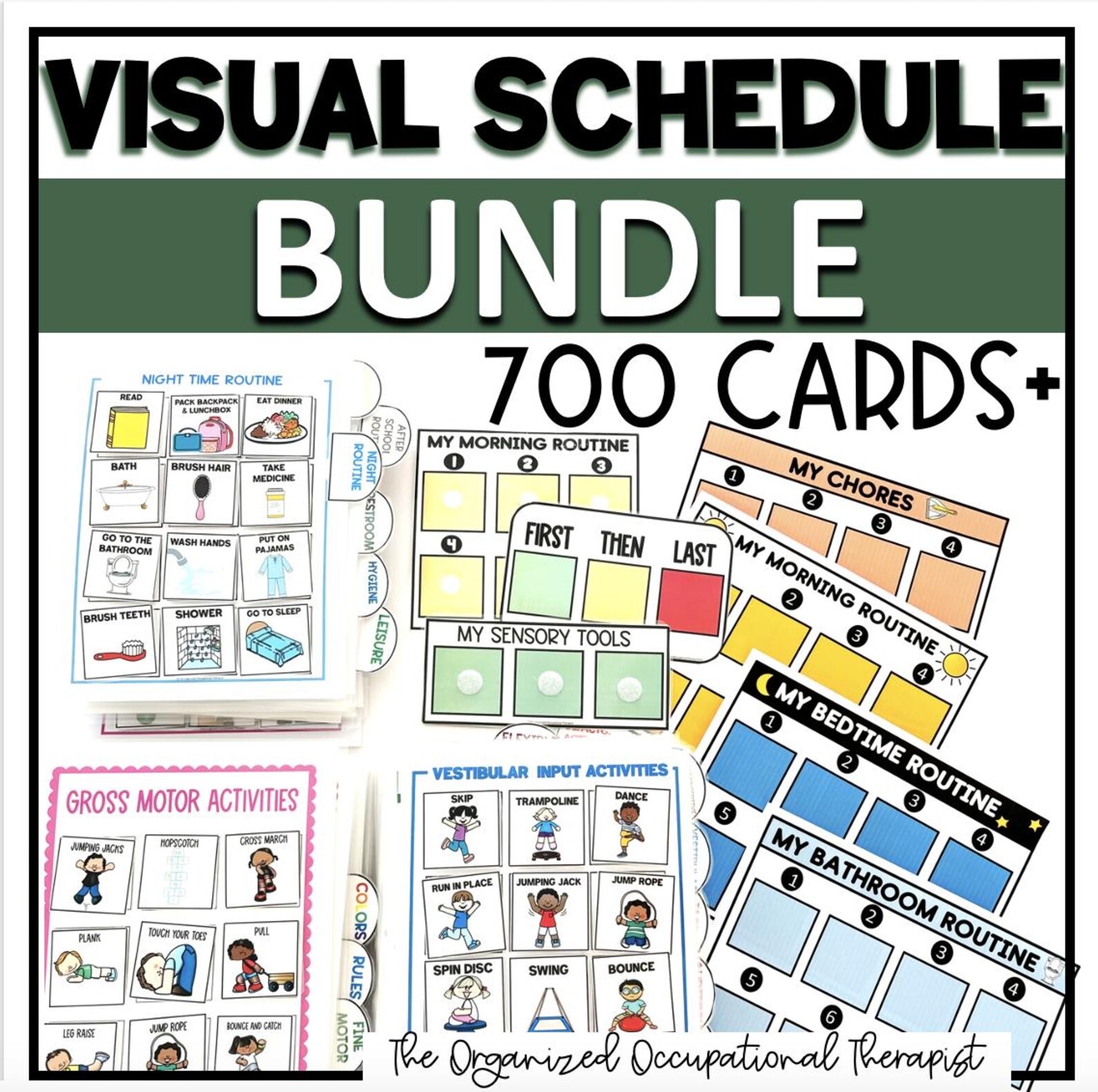 Visual Schedule Cards Bundle | 700+ Daily Routine & Sensory Tools ...
