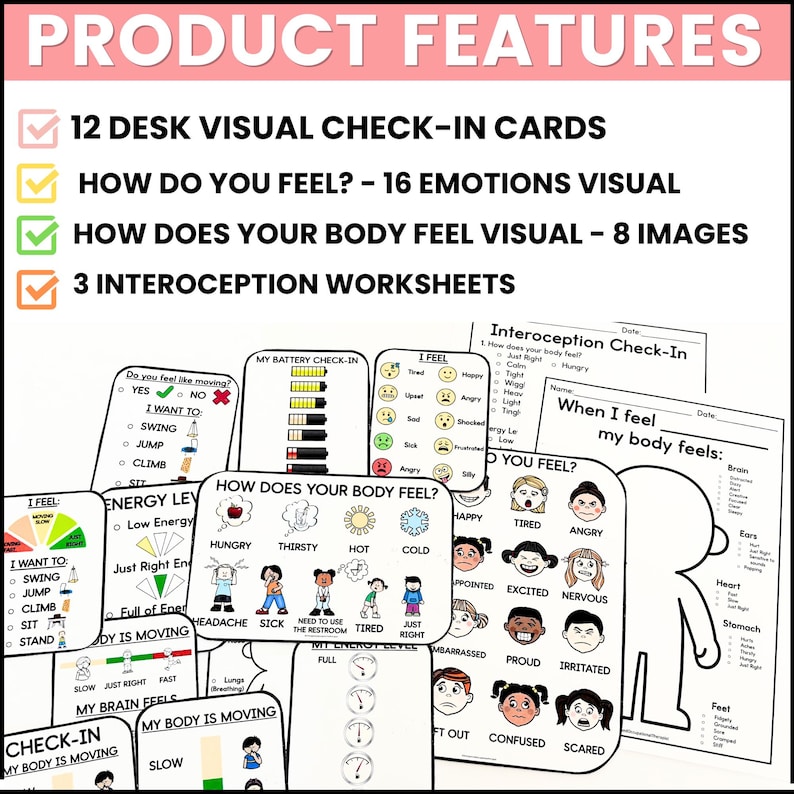 Emotional Regulation Visuals for Kids | Self-regulation Check-in ...