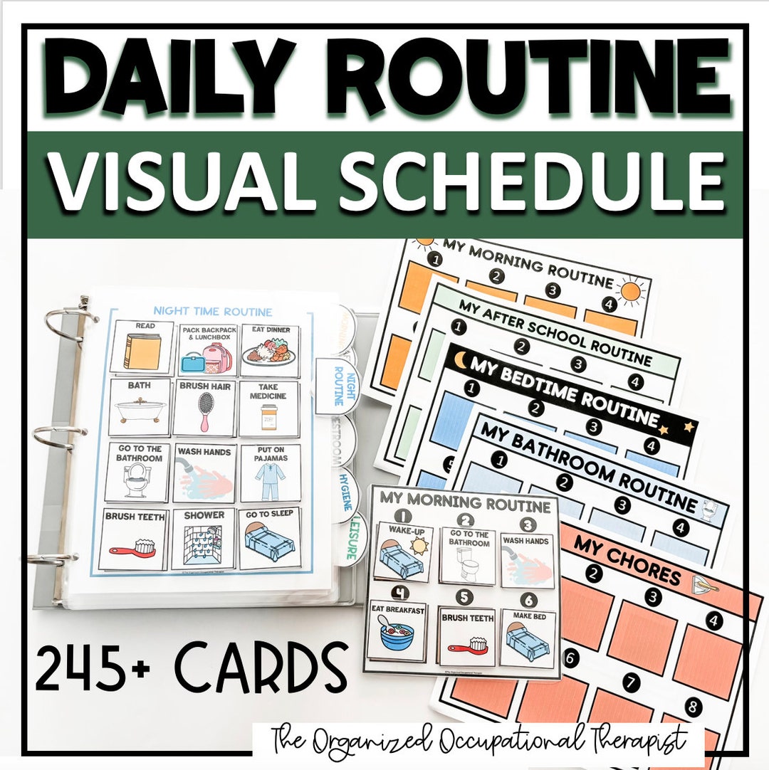 Daily Routine Visual Schedule Cards for Home - Etsy