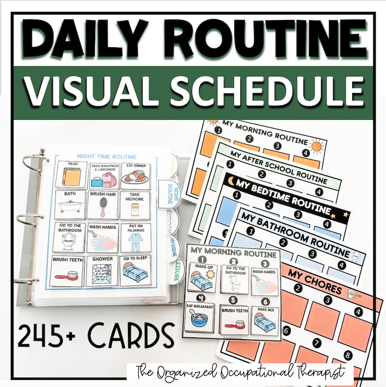 Daily Routine Visual Schedule Cards for Home - Etsy