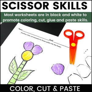 Scissor Skills | Cutting Practice Worksheets | Fine Motor Occupational ...