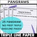 Handwriting Practice Worksheets Pangram Writing - Etsy