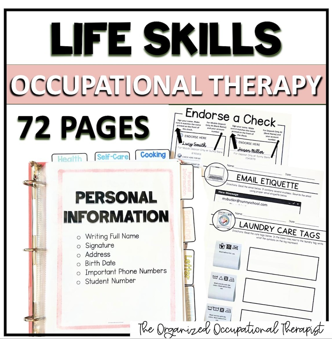 Life Skills Worksheet Pages | 7 Essential Daily Living Categories ...
