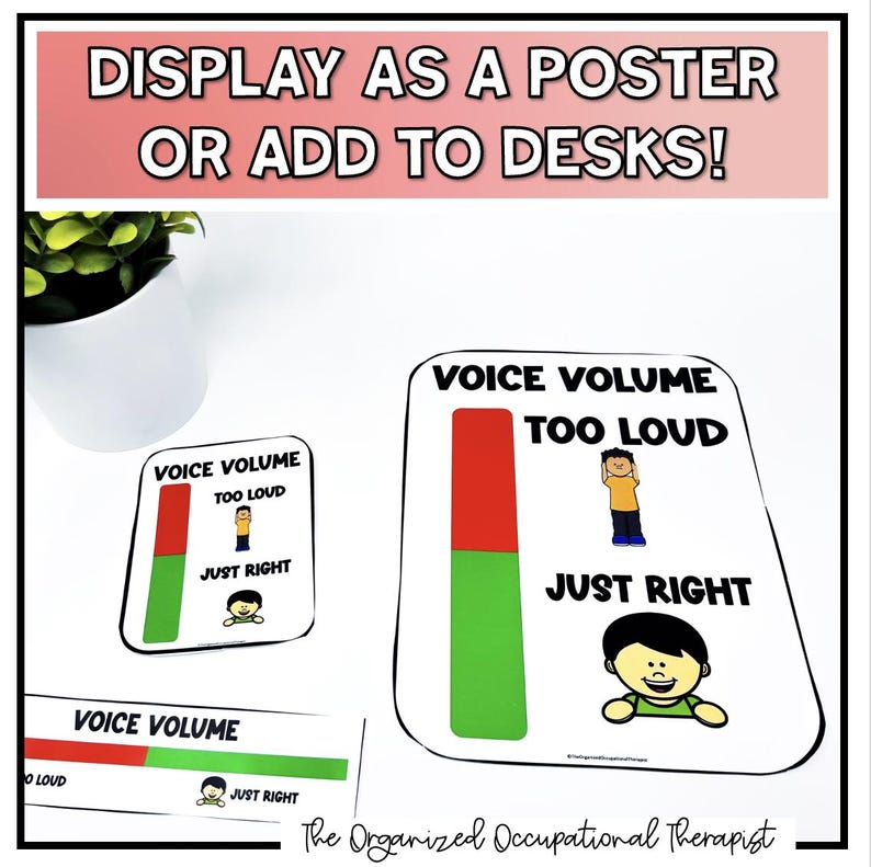 Voice Level Visual Chart & Poster Voice Volume Visual Cue | Behavior ...